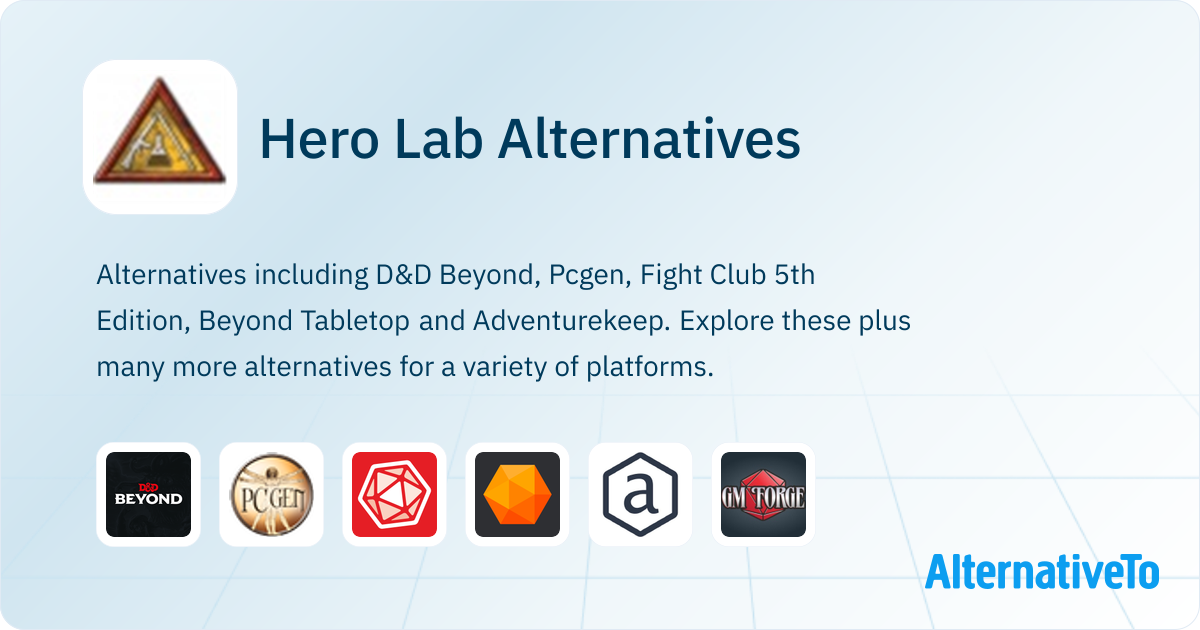 Hero Lab Alternatives - Explore Similar Software | AlternativeTo