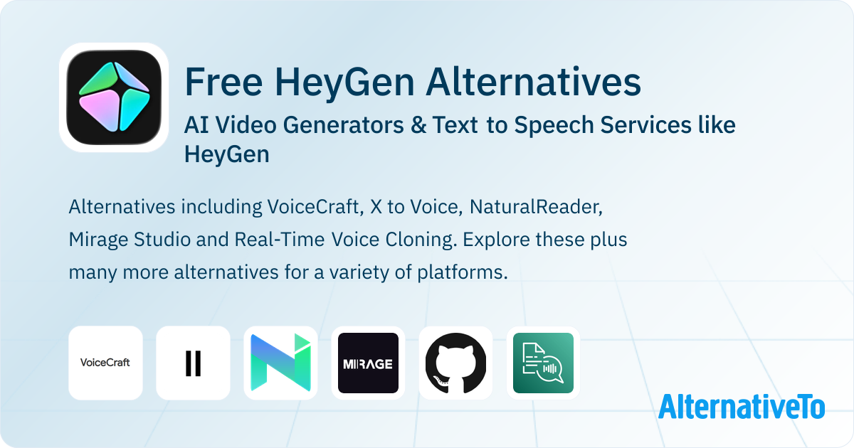 Free HeyGen Alternatives: Top 12 Text to Speech Services | AlternativeTo