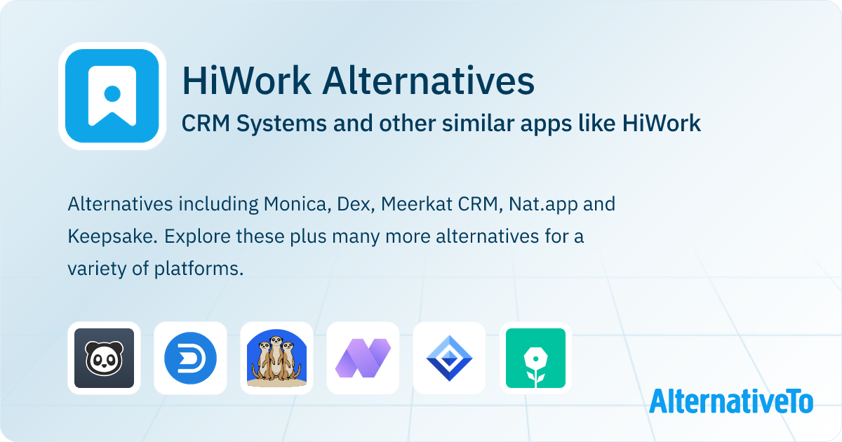 HiWork Competitors: Top 11 Alternative CRM Systems | AlternativeTo