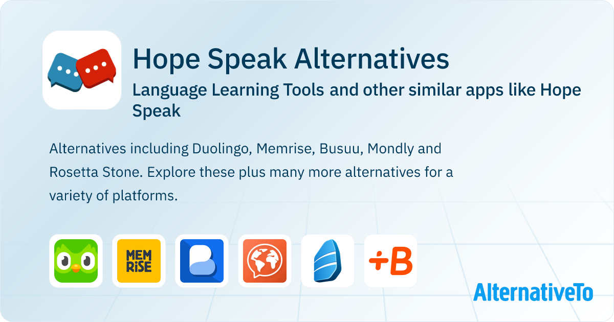 Hope Speak Alternatives: Top 12 Language Learning Tools & Similar ...