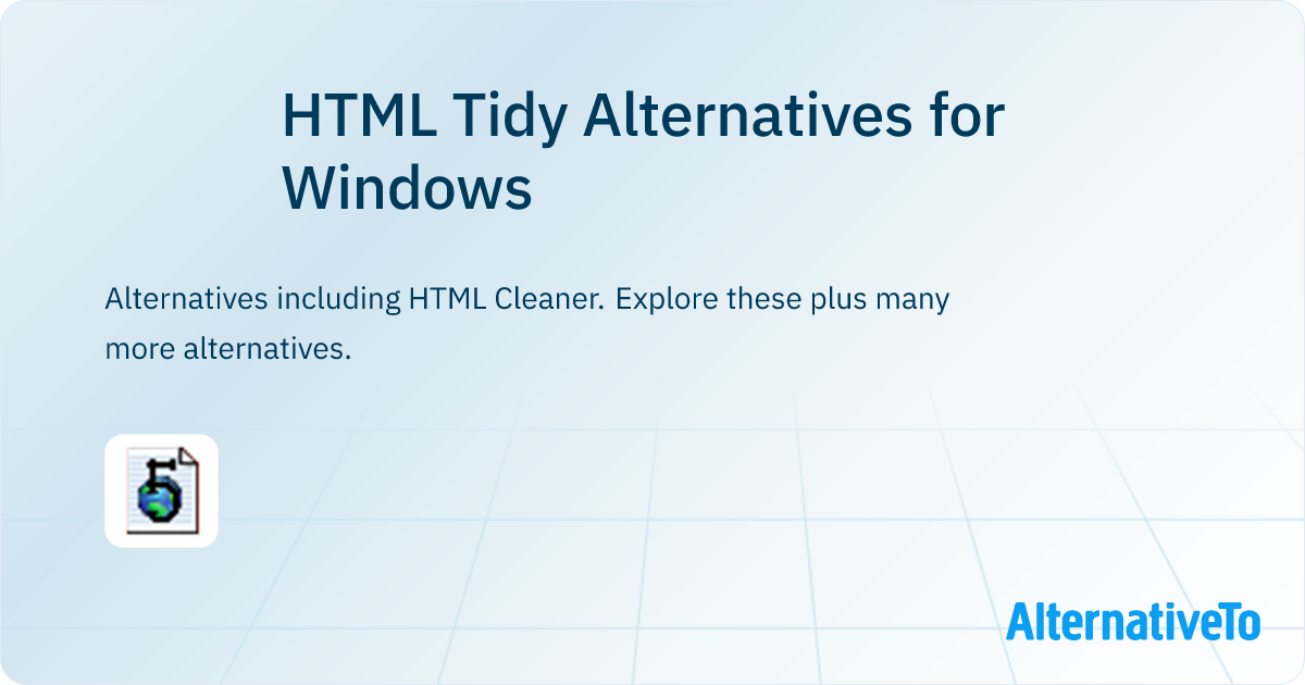 HTML Tidy Alternatives for Windows | AlternativeTo