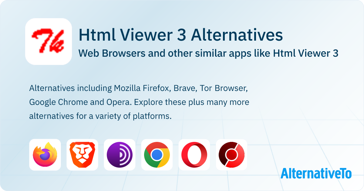Html Viewer 3 Alternatives: Top 12 Web Browsers & Similar Apps ...