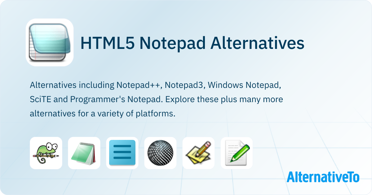 HTML5 Notepad Alternatives - Explore Similar Sites & Apps | AlternativeTo