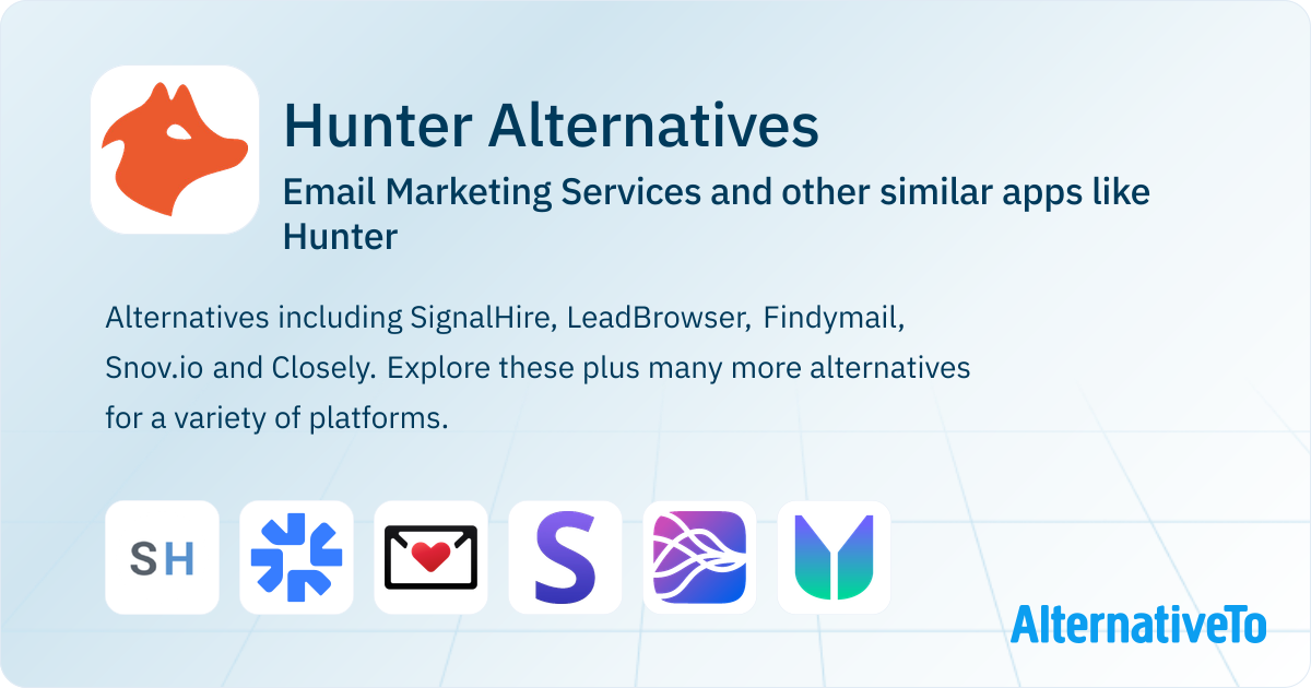 Hunter Alternatives: Top 12 Email Marketing Services & Similar Apps ...