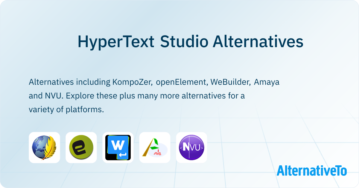 HyperText Studio Alternatives - Explore Similar Software | AlternativeTo