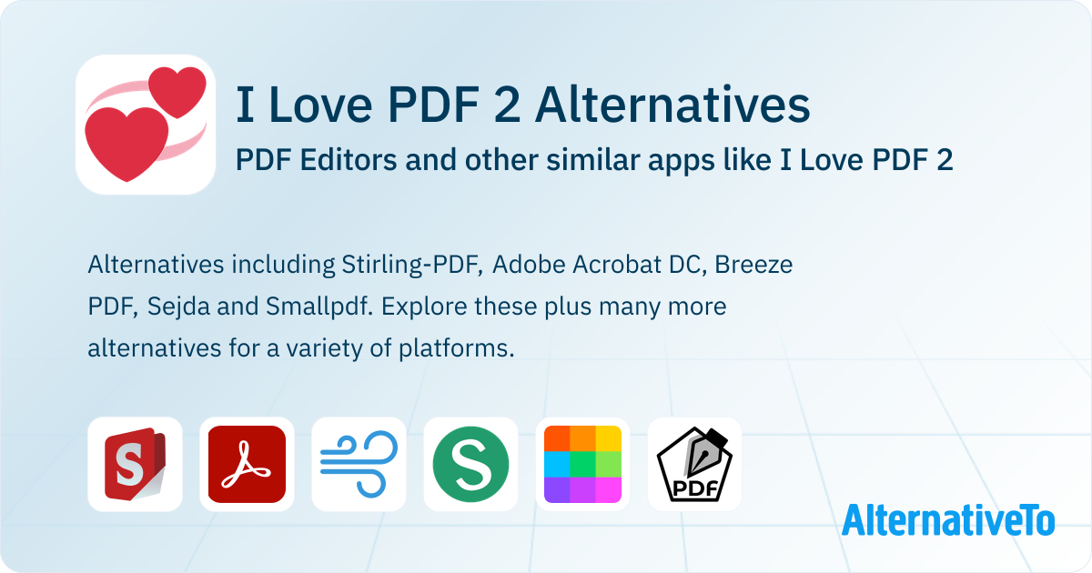 I Love PDF 2 Alternatives: Top 12 PDF Editors & Similar Websites ...