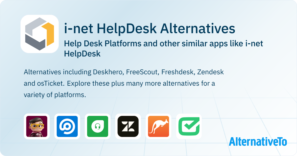 i-net HelpDesk Alternatives: Top 16 Help Desk Platforms & Similar Apps ...