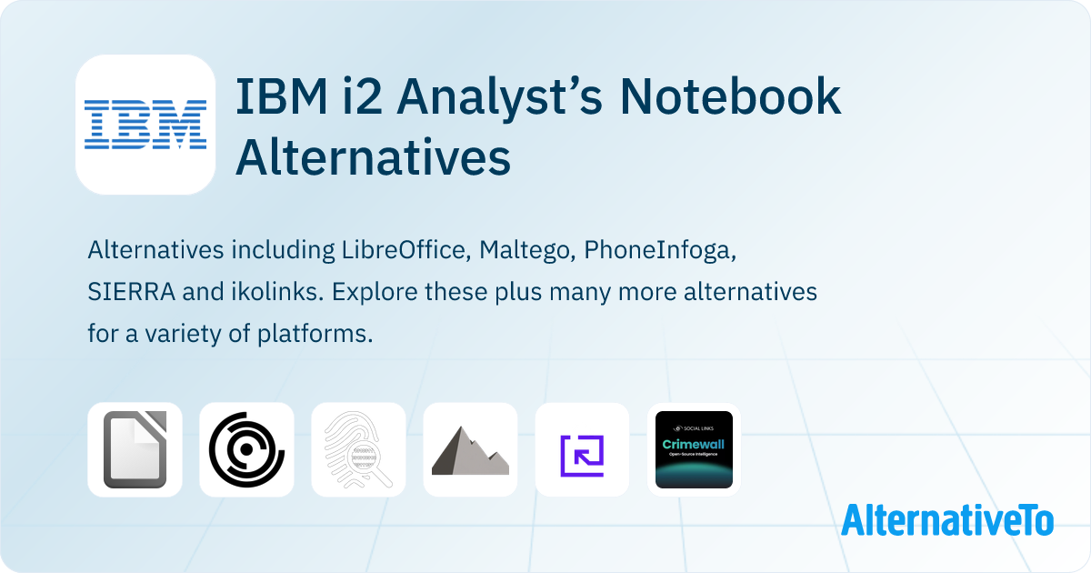 IBM i2 Analyst’s Notebook Alternatives - Explore Similar Software ...