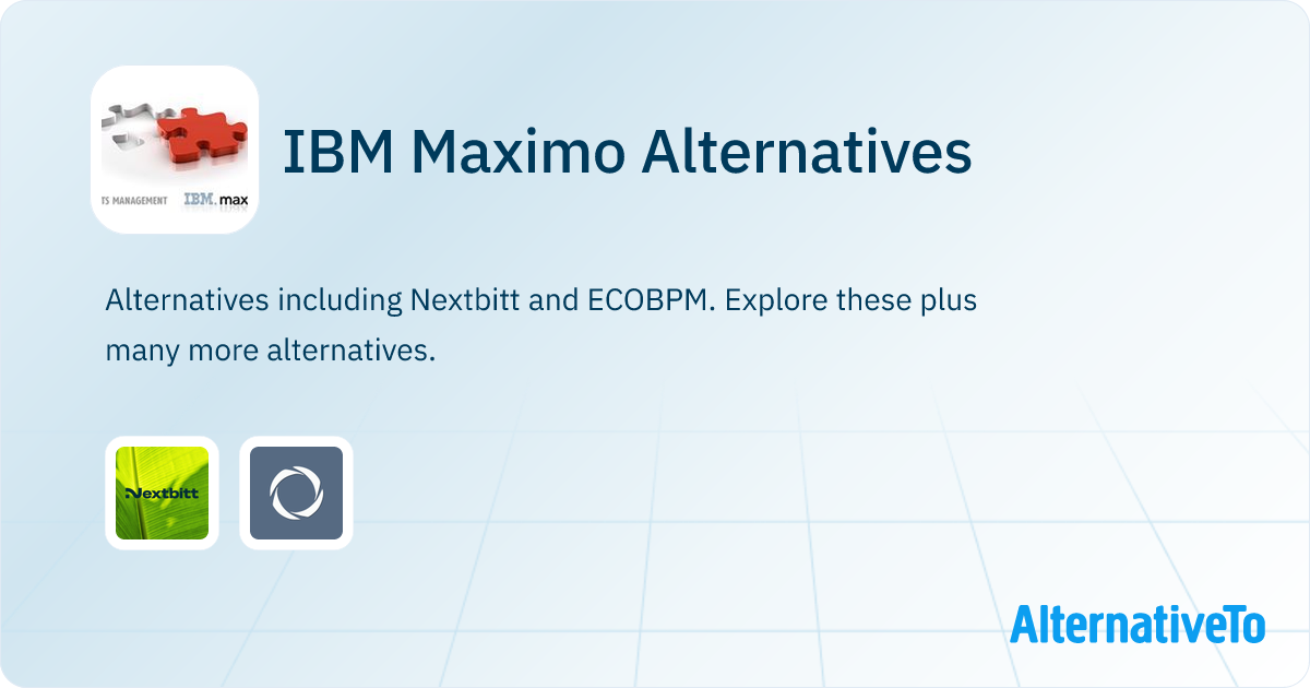 IBM Maximo Alternatives - Explore Similar Apps & Services | AlternativeTo