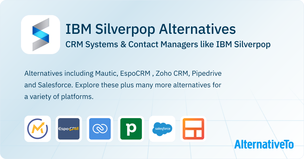 IBM Silverpop Competitors: Top 12 Alternative CRM Systems | AlternativeTo