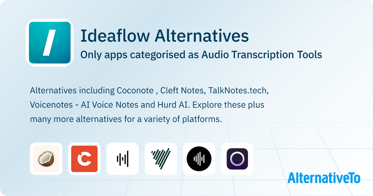 Ideaflow Alternatives: Top 12 Audio Transcription Tools | AlternativeTo