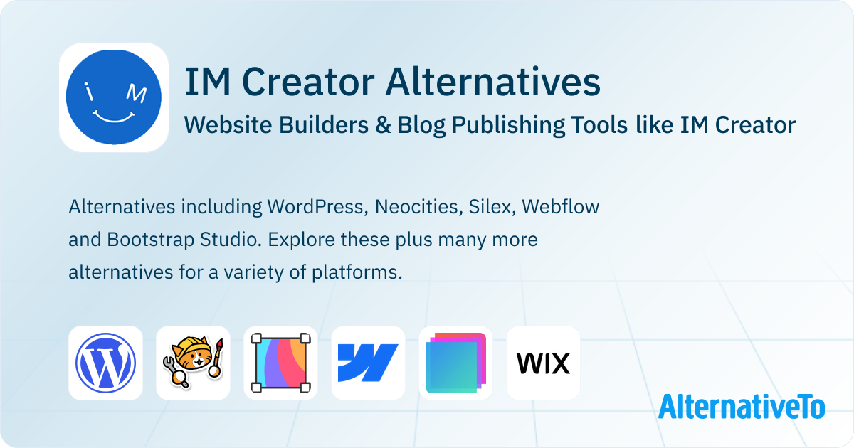 IM Creator Alternatives: Top 12 Website Builders | AlternativeTo