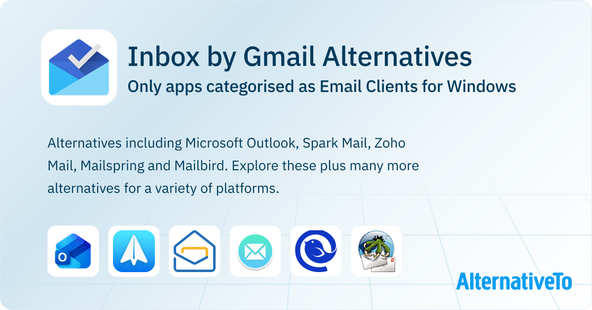 Inbox by Gmail Alternatives for Windows: Top 15 Email Clients ...