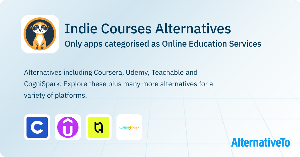 Indie Courses Alternatives: Top 4 Online Education Services | AlternativeTo