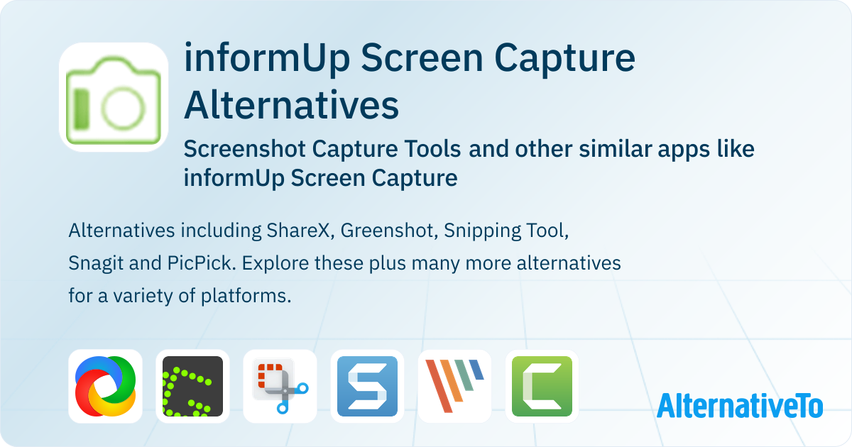 informUp Screen Capture Alternatives: Top 12 Screenshot Capture Tools ...