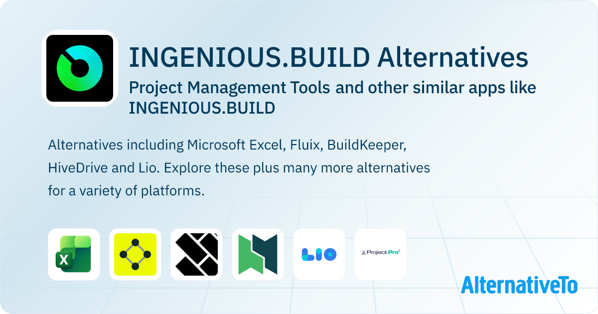 INGENIOUS.BUILD Alternatives: Top 20 Project Management Tools & Similar Apps | AlternativeTo