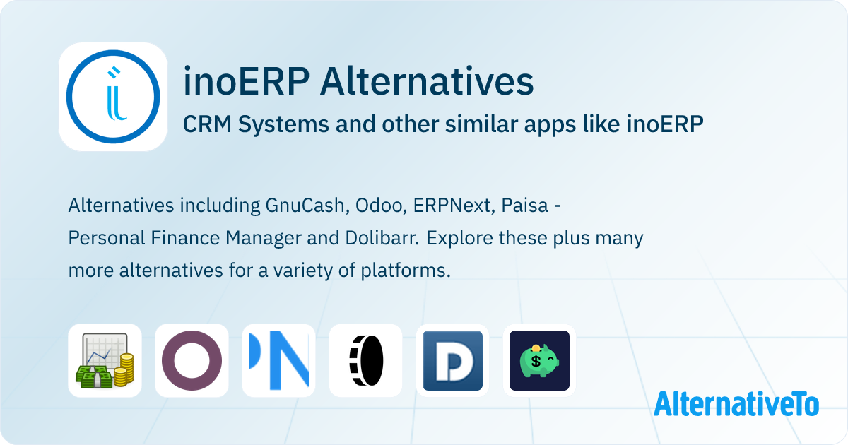 inoERP Competitors: Alternative CRM Systems - Page 7 | AlternativeTo