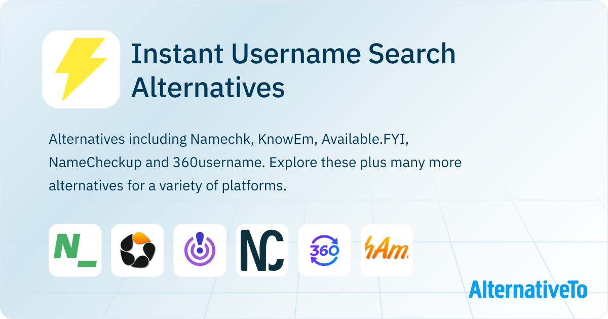 Instant Username Search Alternatives - Explore Similar Sites & Apps ...
