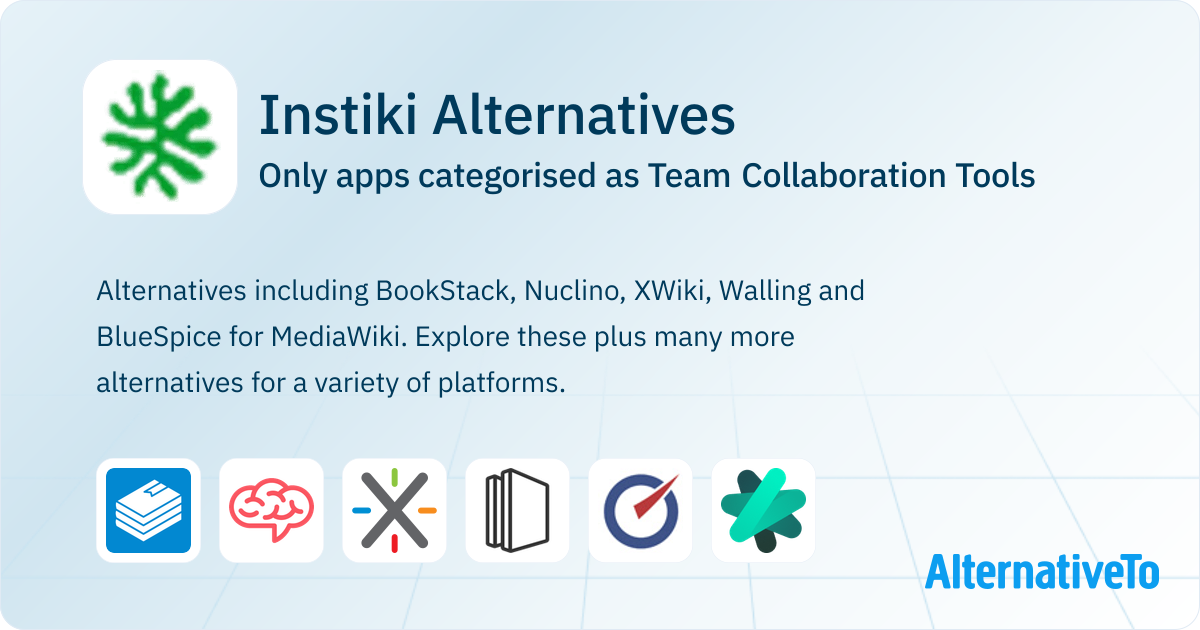 Instiki Alternatives: Top 7 Team Collaboration Tools | AlternativeTo