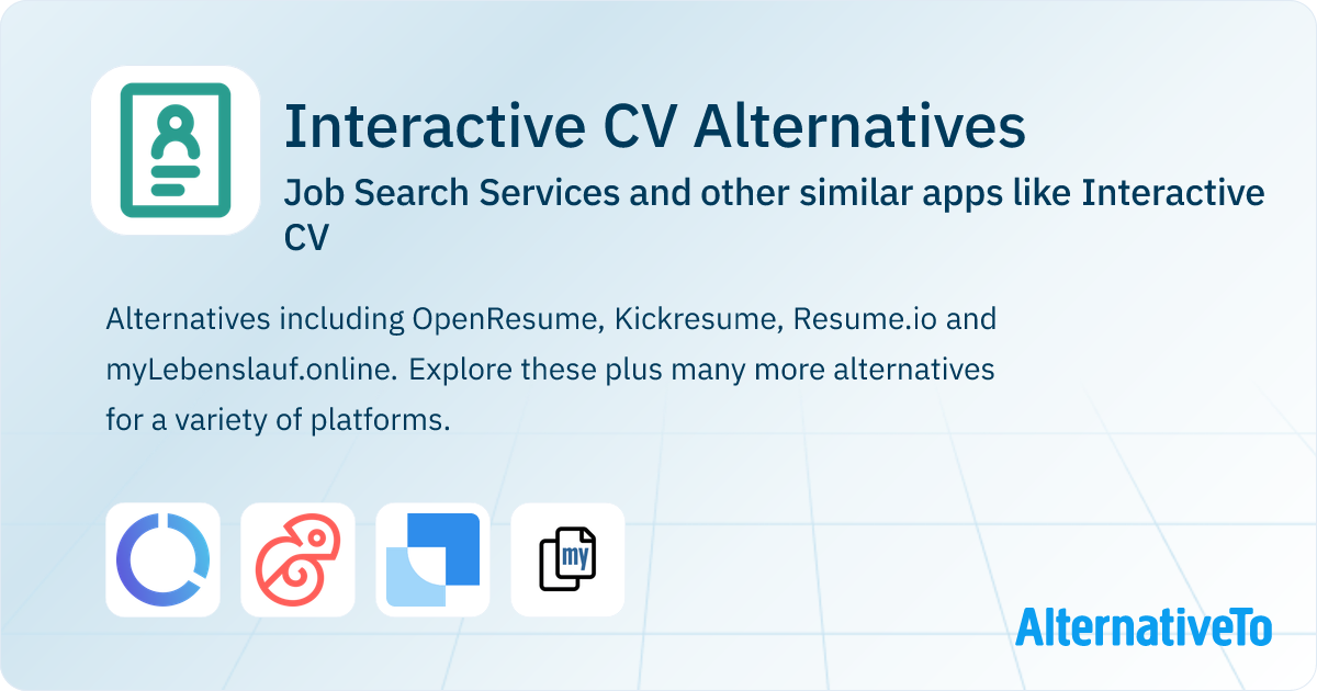 Interactive CV Alternatives: Top 4 Job Search Services & Similar ...