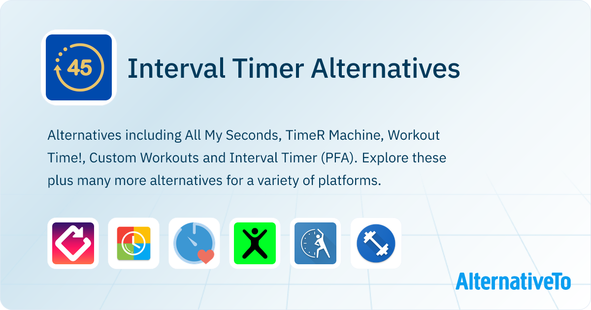 Interval Timer Alternatives - Explore Similar Apps | AlternativeTo