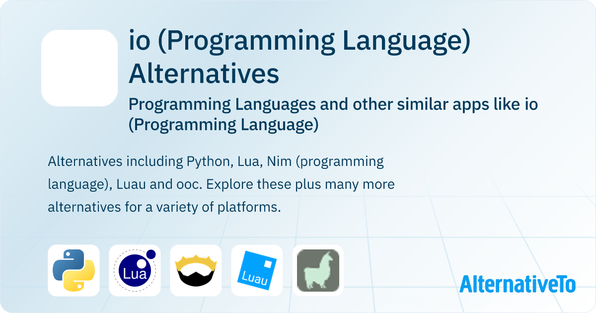 io (Programming Language) Alternatives: Top 5 Programming Languages ...
