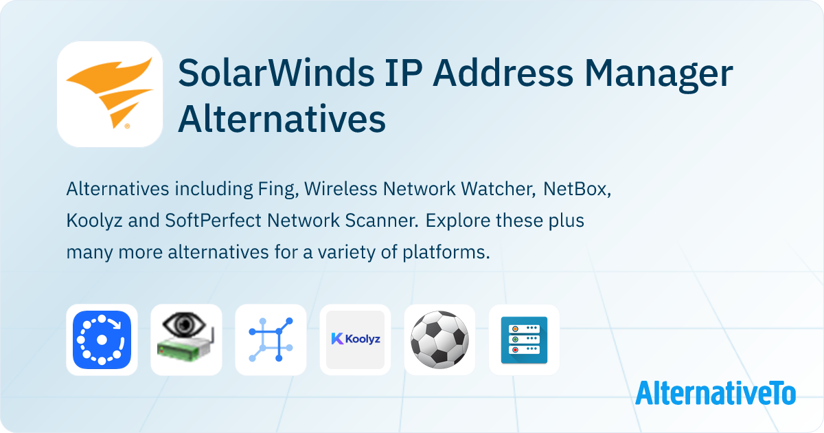 SolarWinds IP Address Manager Alternatives - Explore Similar Software ...