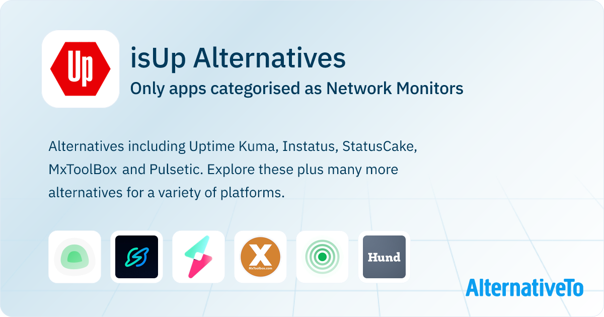 isUp Alternatives: Top 18 Network Monitors | AlternativeTo