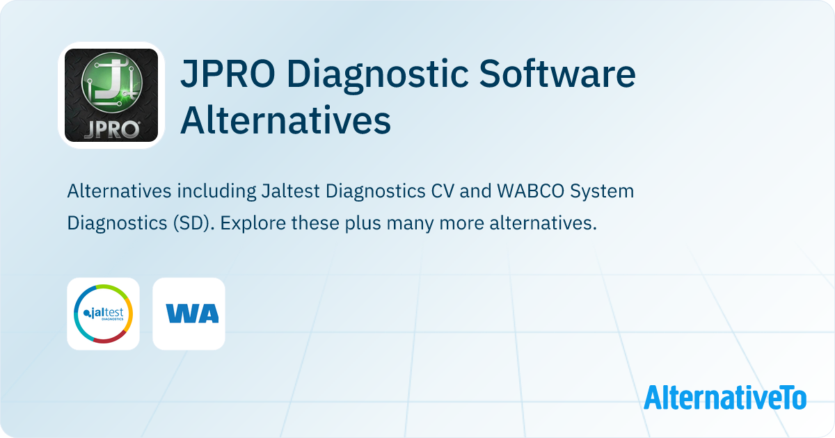 JPRO Diagnostic Software Alternatives - Explore Similar Software ...
