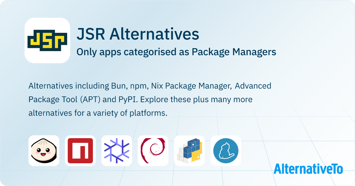 JSR Alternatives: Top 12 Package Managers | AlternativeTo