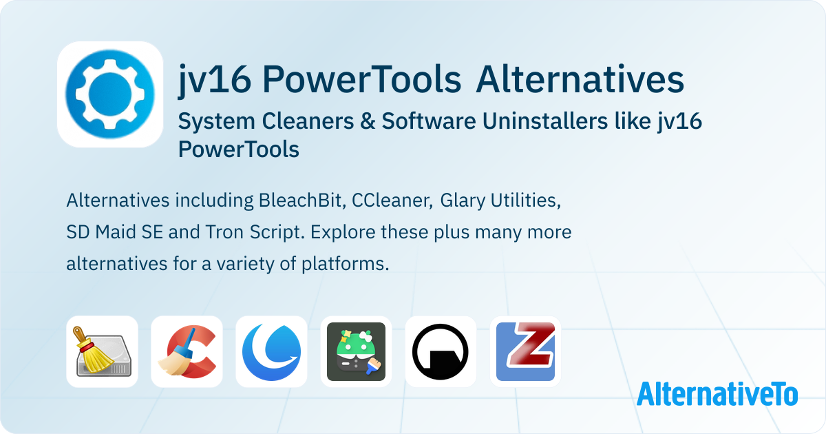 jv16 PowerTools Alternatives: Top 12 System Cleaners | AlternativeTo