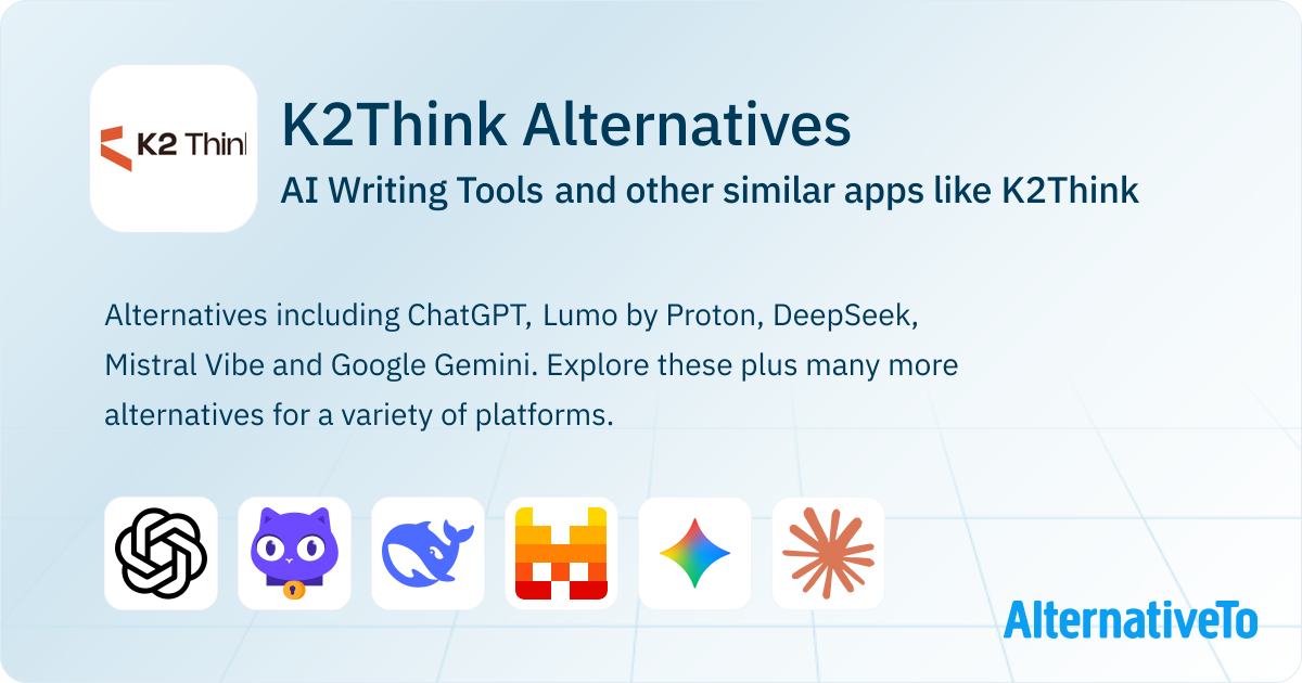 K2Think Alternatives: Top 15 AI Writing Tools & Similar Websites ...