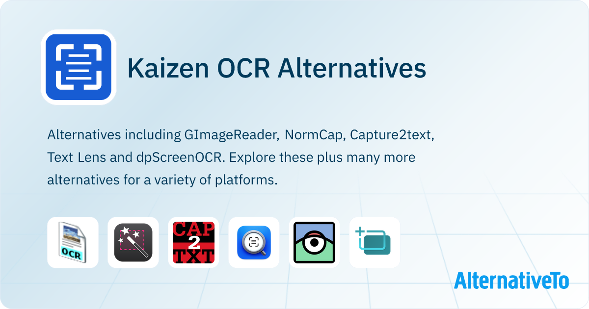 Kaizen OCR Alternatives - Explore Similar Software | AlternativeTo