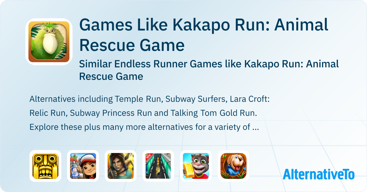 Games Like Kakapo Run: Animal Rescue Game: Similar Endless Runner Games ...