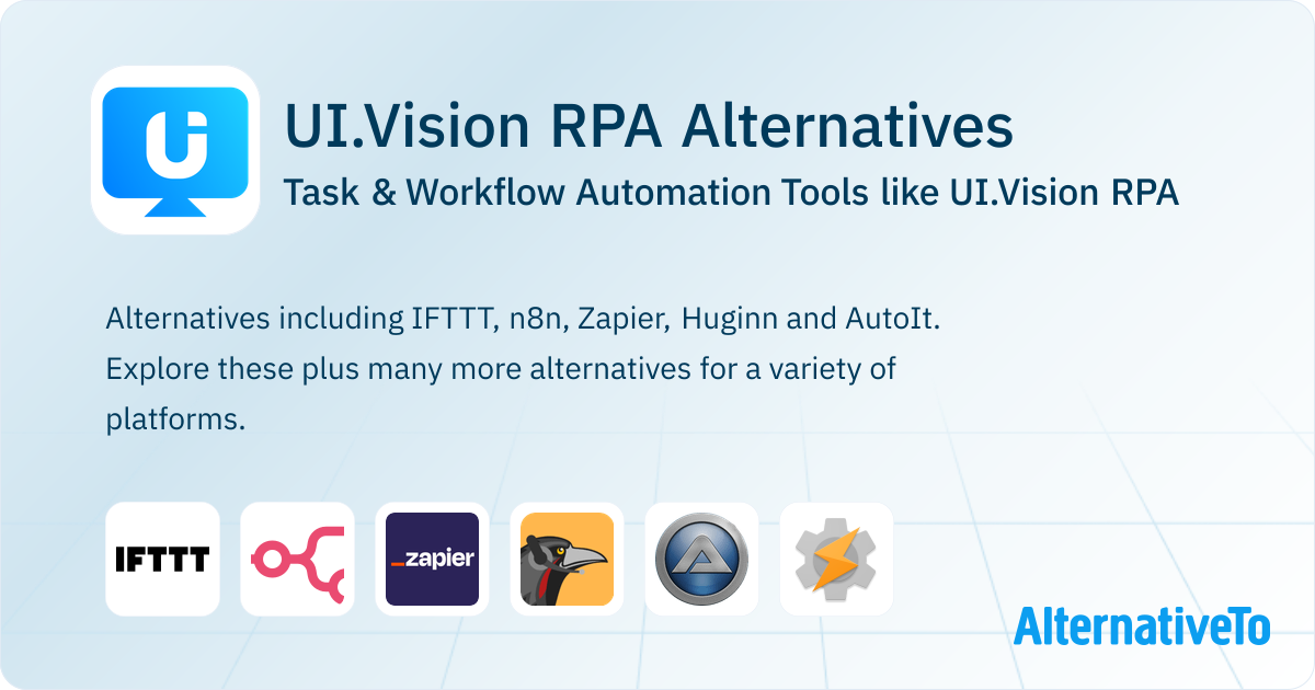 UI.Vision RPA Alternatives: Top 12 Task Automation Apps | AlternativeTo
