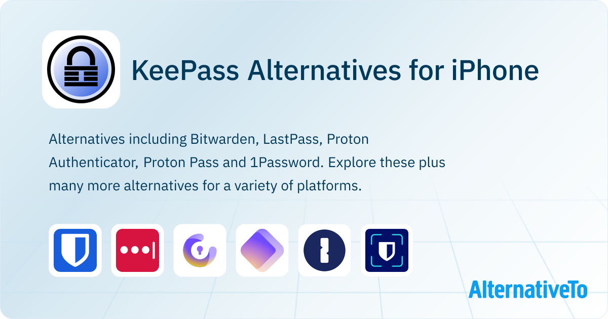 KeePass Alternatives for iPhone: Top 12 Password Managers | AlternativeTo