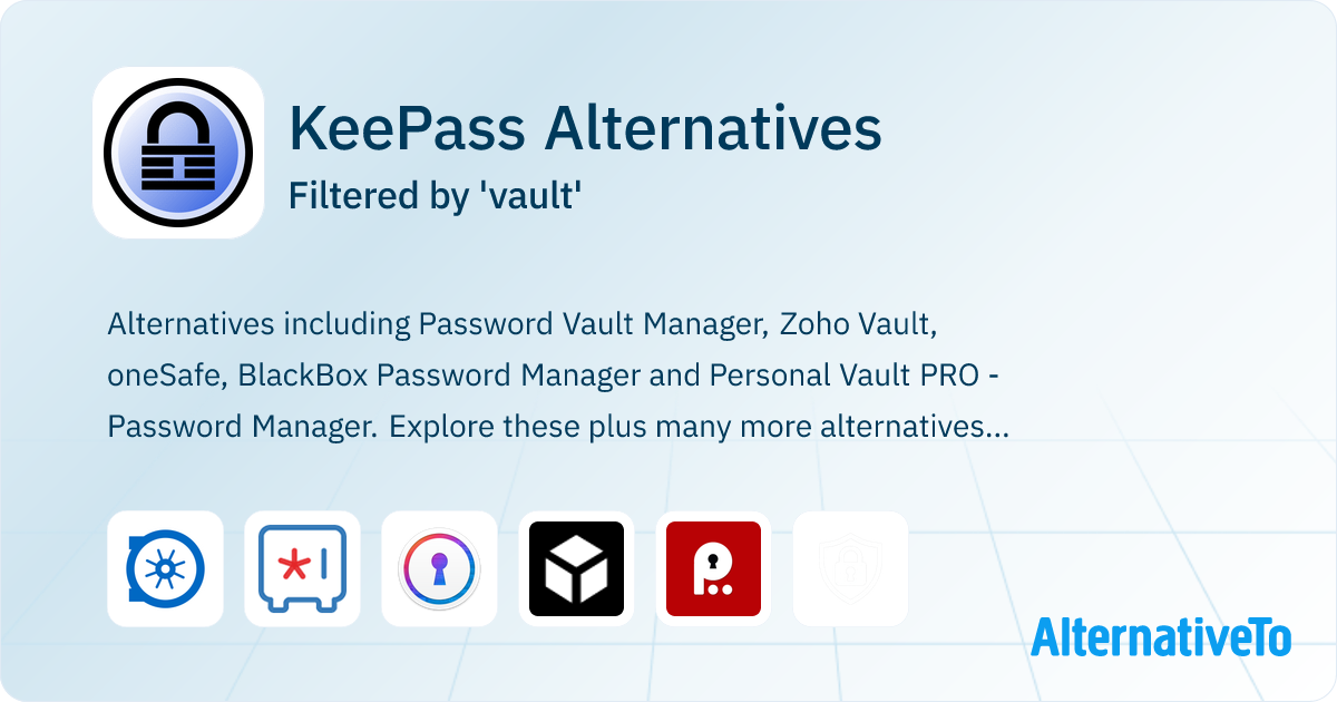 KeePass Alternatives filtered by 'vault' | AlternativeTo