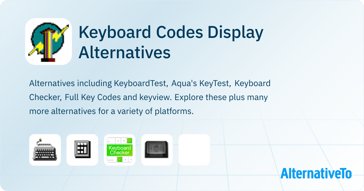 Keyboard Codes Display Alternatives - Explore Similar Software ...