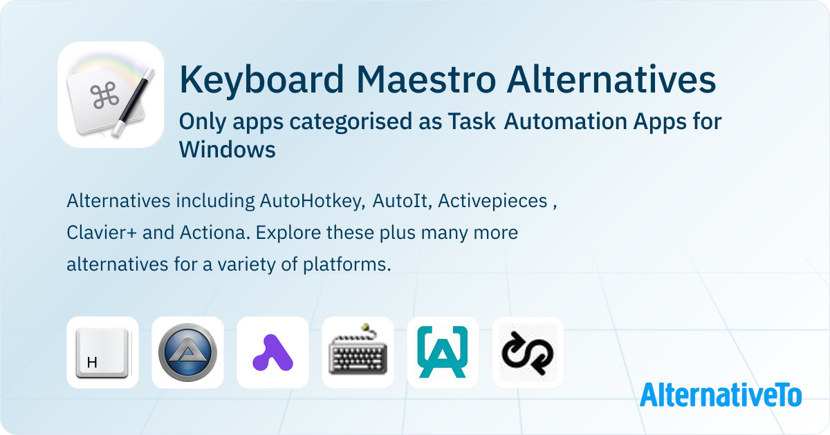 Keyboard Maestro Alternatives for Windows: Top 12 Task Automation Apps ...