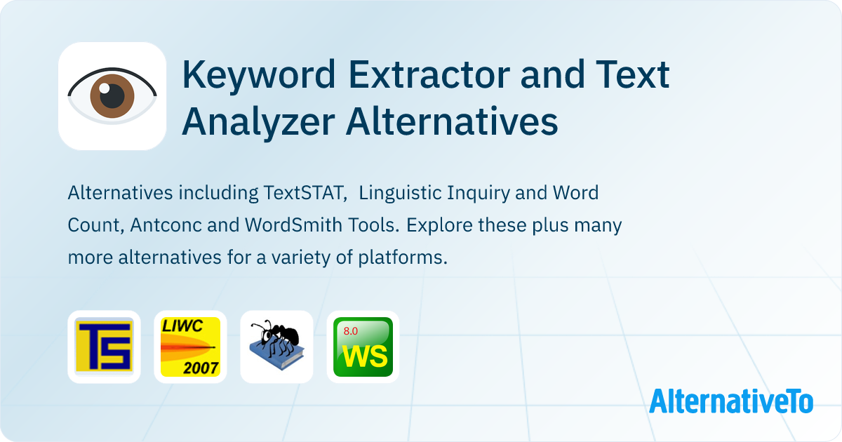Keyword Extractor and Text Analyzer Alternatives - Explore Similar ...