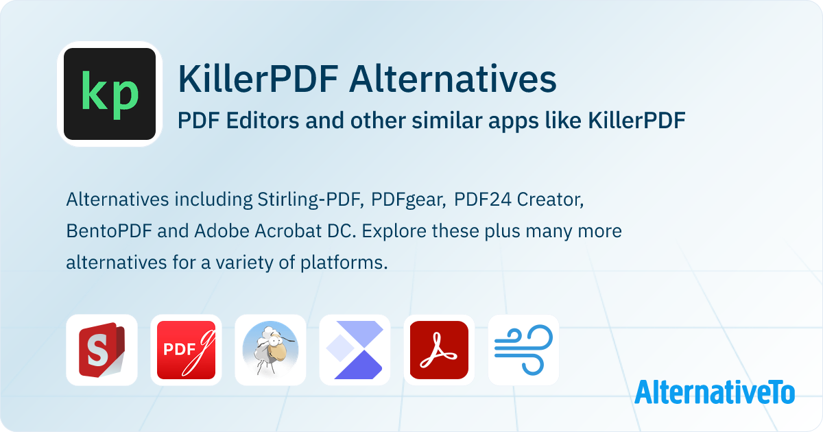 KillerPDF Alternatives: PDF Editors & Similar Apps - Page 3 | AlternativeTo