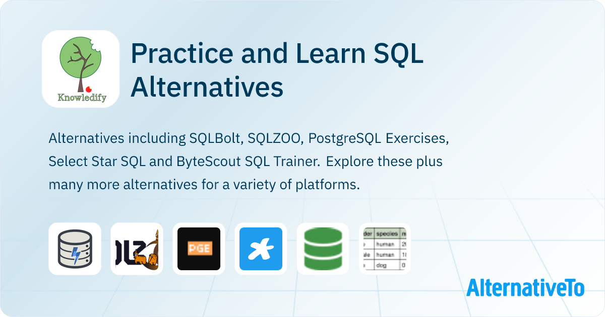 Practice and Learn SQL Alternatives and Similar Apps | AlternativeTo