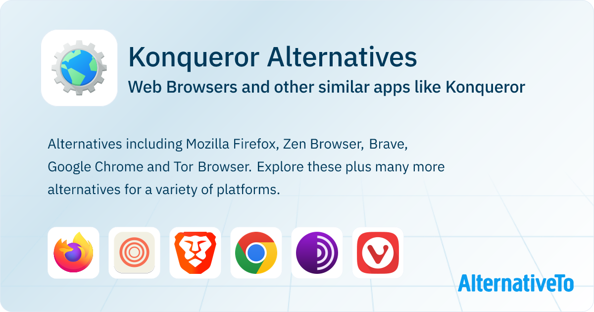 Konqueror Alternatives: Top 12 Web Browsers & Similar Apps | AlternativeTo