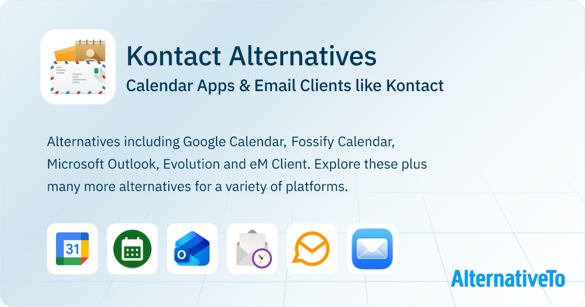 Kontact Alternatives: Top 12 Calendar Apps & Email Clients | AlternativeTo