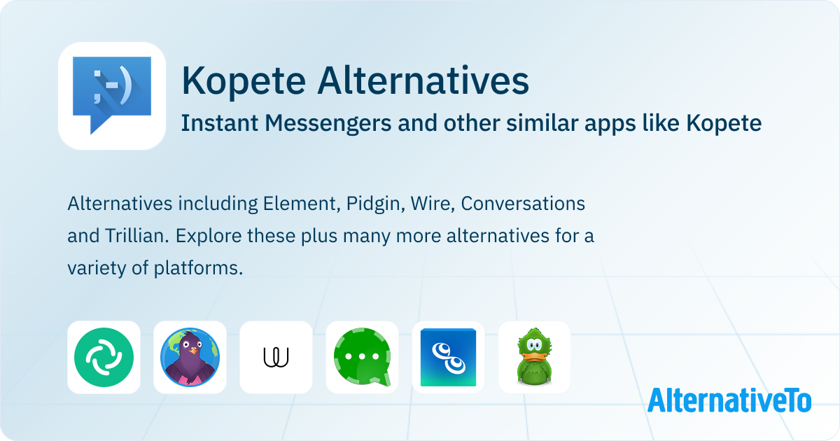 Kopete Alternatives: Top 12 Instant Messengers & Similar Apps ...