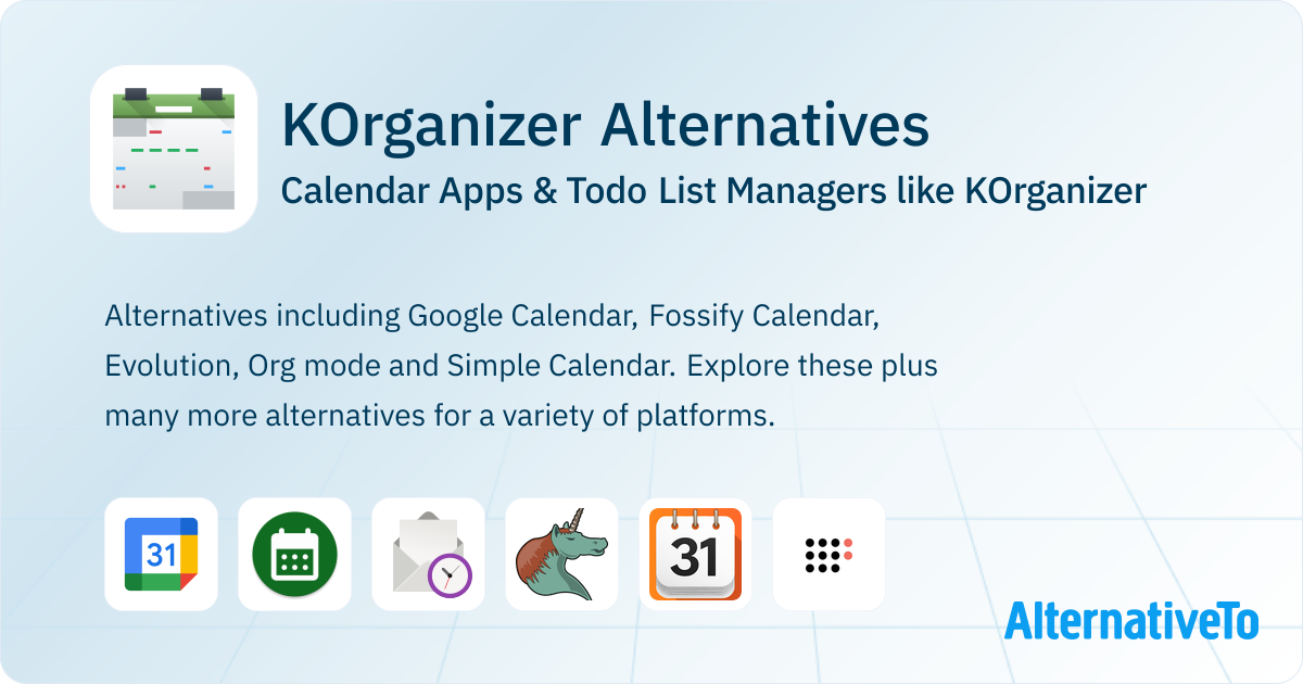 KOrganizer Alternatives: Top 12 Calendar Apps | AlternativeTo