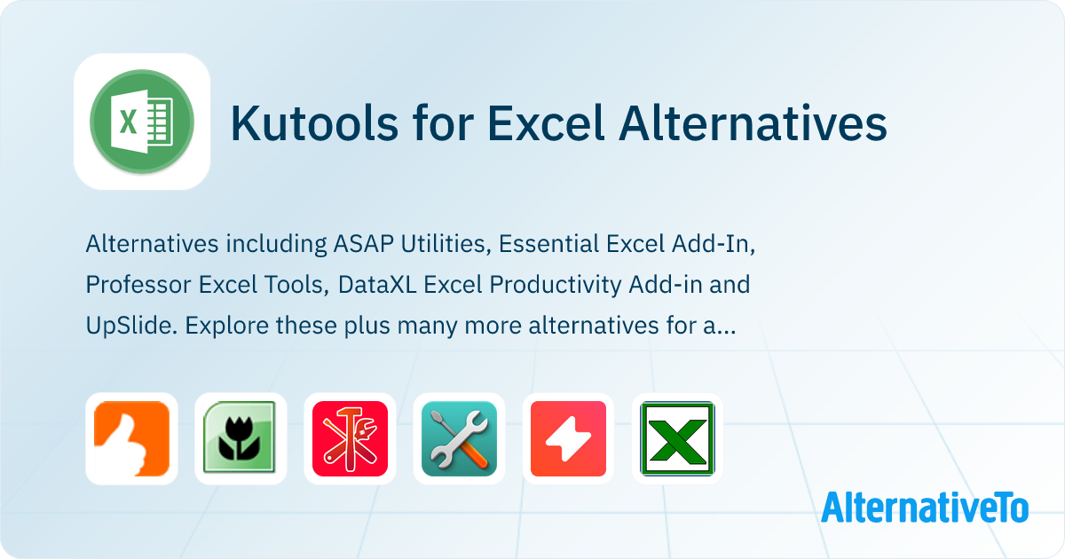 12 Kutools for Excel Alternatives: Similar Software in 2025 | AlternativeTo