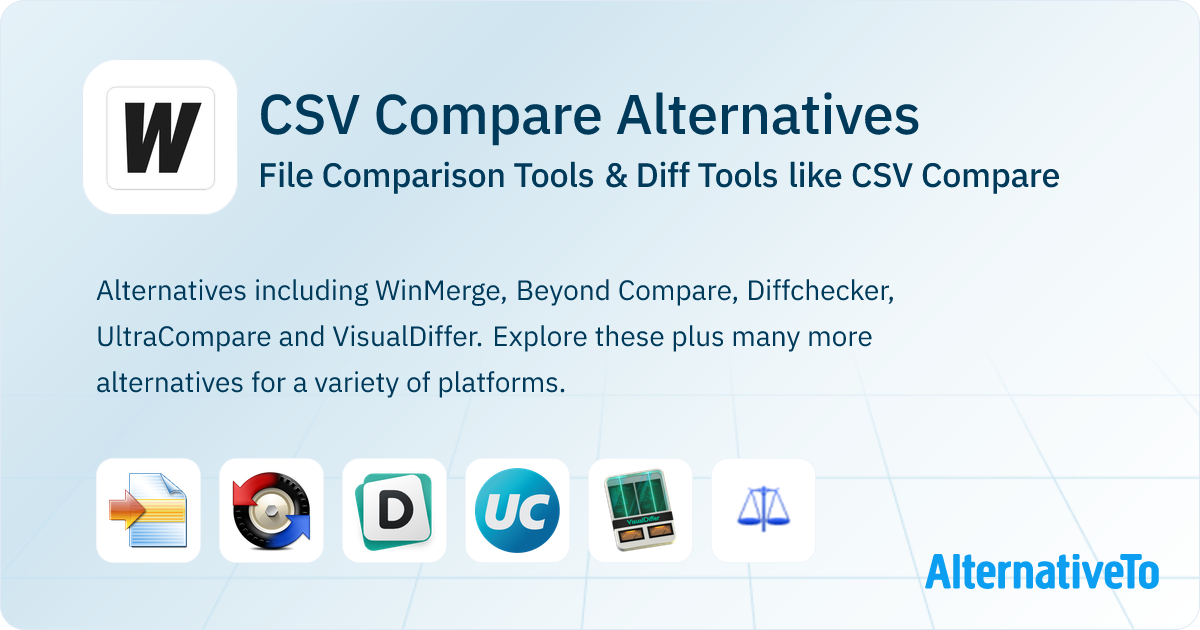 CSV Compare Alternatives: Top 9 File Comparison Tools | AlternativeTo