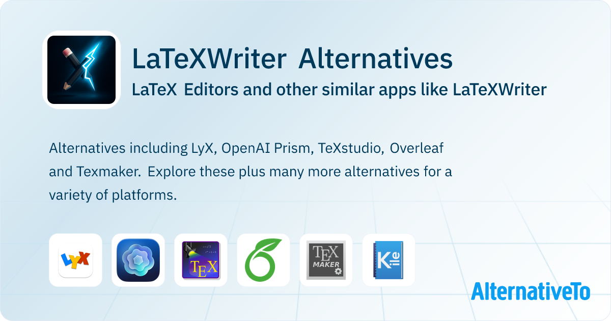 LaTeXWriter Alternatives: Top 14 LaTeX Editors & Similar Apps ...
