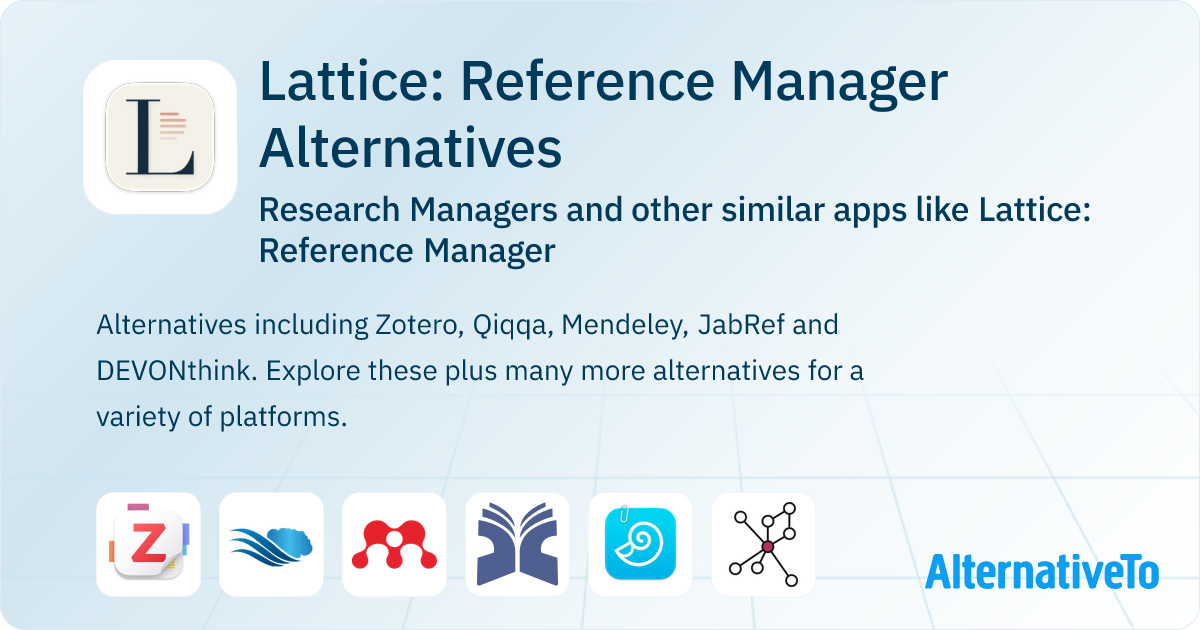 Lattice: Reference Manager Alternatives: Research Managers & Similar ...